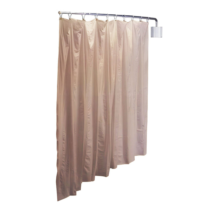 Telescoping Patient Privacy Screen - Beige Vinyl Curtain - UnoClean