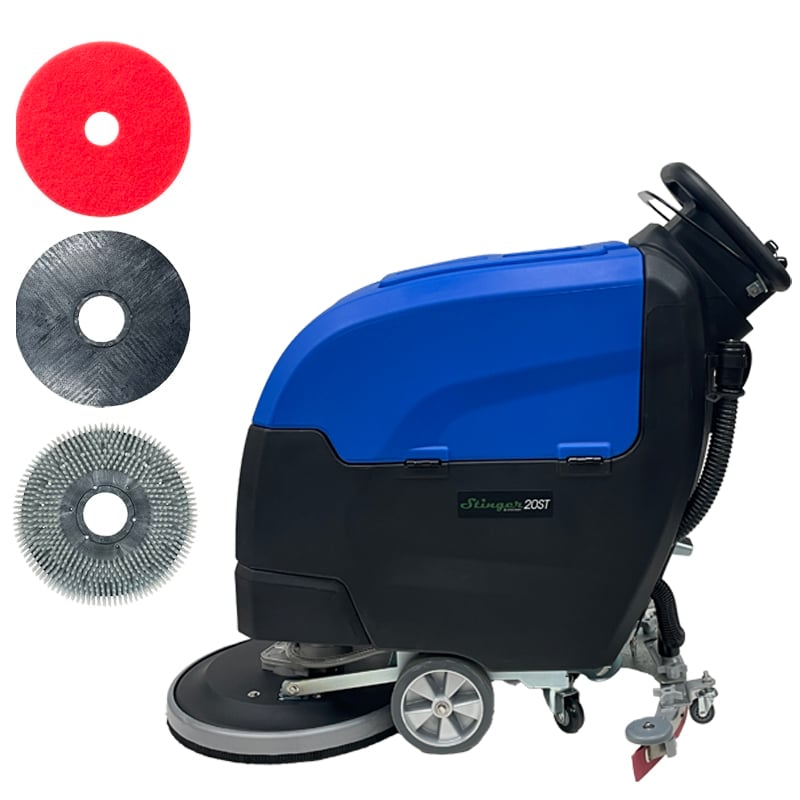 20" Self Driving Automatic Floor Scrubber - 20" Cleaning Path Stinger ...