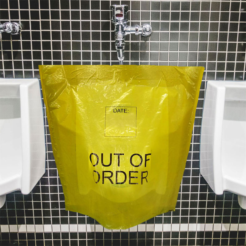 3 Pack Out of Order Ready Cover Urinal, Toilet and Sink Covers - UnoClean
