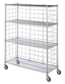 Metal Linen Rack Wire Frame Enclosure Panels - 5 Pack - Janitorial ...